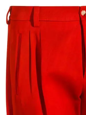 Valentino Garavani Pleated Front Cuffed Hem Trousers