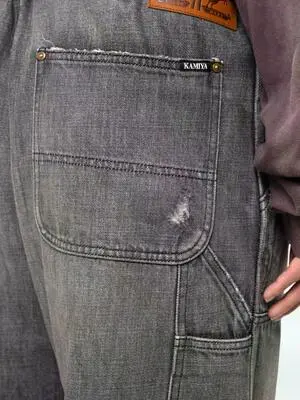 KAMIYA Distressed Five-pocket Jeans