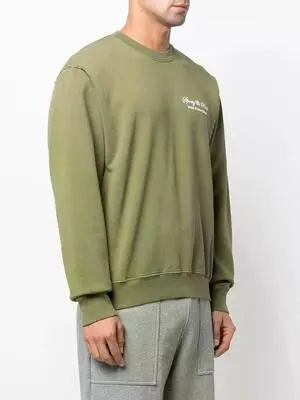 SPORTY & RICH Logo Print Cotton Sweatshirt