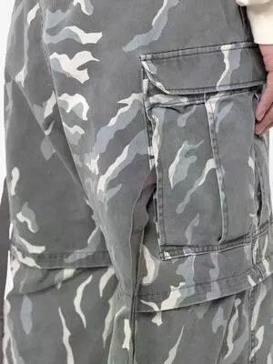 KAMIYA Camouflage Pattern Cargo Trousers - Grey