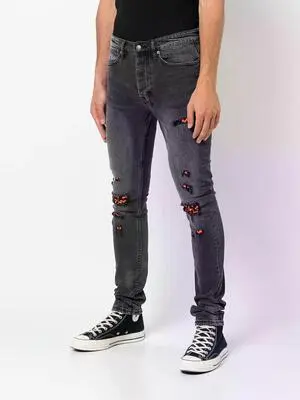 Ksubi Skinny Jeans With Ripped Detailing