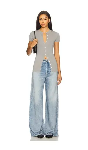 ALL THE WAYS Samantha Button Up Top