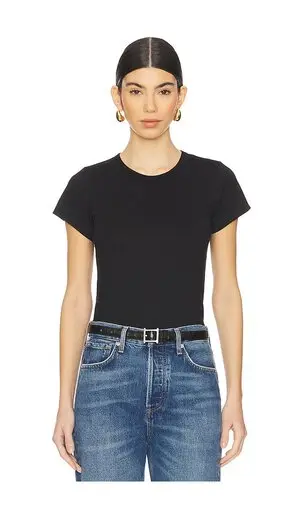 Eterne Fitted Crewneck Short Sleeve T-shirt - Black
