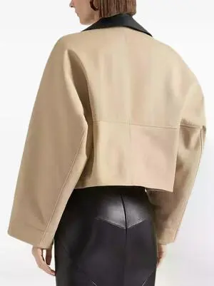Givenchy Cropped Jacket With Asymmetrical Zip - Neutrals