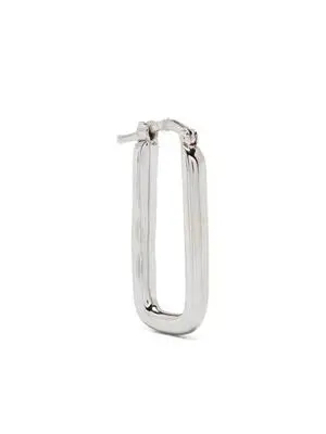 JIL SANDER Tone Rectangular Frame Earrings - Silver