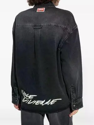 Kenzo Embroidered Denim Shirt