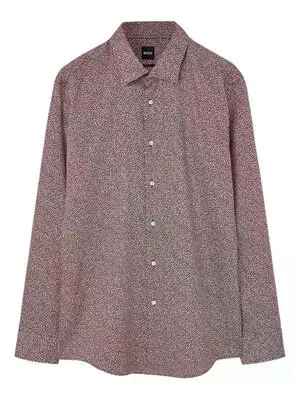 BOSS Micro-dot Print Shirt - Brown