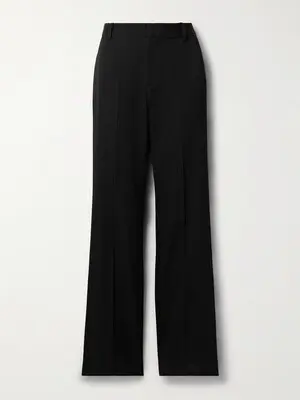NILI LOTAN Ivan Wool-twill Straight-leg Trousers - Black