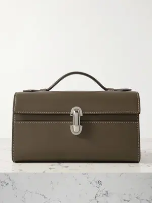 Savette Savette Symmetry Pochette Leather Tote Brown