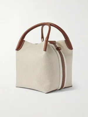 Loro Piana Bale Textured Canvas Tote - Neutrals
