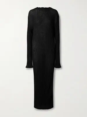 Khaite Sigrid Ribbed Merino Wool-blend Maxi Dress