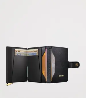 SECRID Leather Diamond-embossed Miniwallet - Black