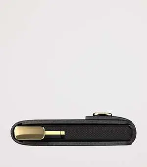 SECRID Leather Diamond-embossed Miniwallet - Black