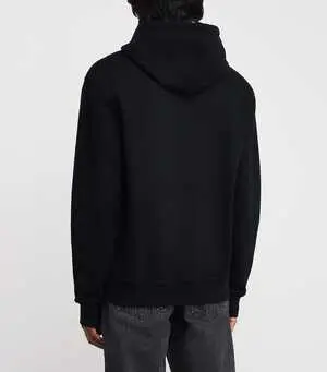 AMI Paris Cotton Hoodie With Embroidered De Coeur Logo - Black