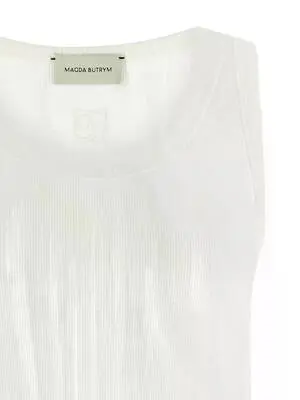 Magda Butrym Ribbed Crochet Trim Tank Top