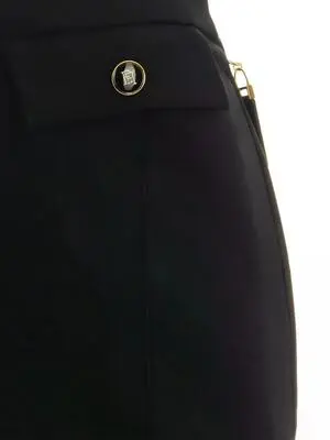 Elisabetta Franchi Flared Hem Trousers With Logo-engraved Buttons