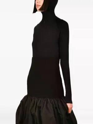 IOANA CIOLACU Bamboo Hooded Long-sleeve Bodysuit - Black