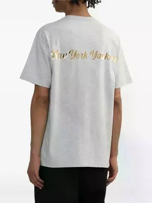 New Era Embroidered-logo T-shirt - Grey