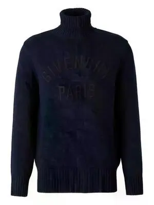 Givenchy Embroidered Logo Turtleneck Sweater