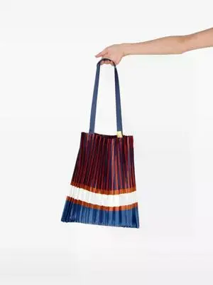 MULTITUDES BAGS Chiavari Pleated Striped Tote Bag