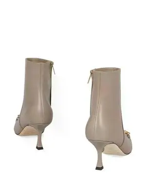 JIMMY CHOO 70mm Pointed-toe Leather Ankle Boots