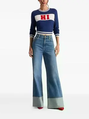 Alice + Olivia Appliqué Lettering Sweater