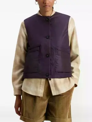 Woolrich Quilted Button-fastening Vest - Purple