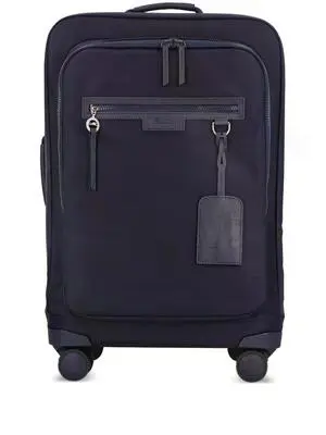 Longchamp Leather-trimmed Wheeled Trolley - Blue