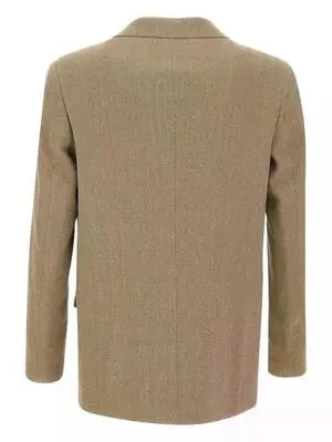 GOLDEN GOOSE Herringbone Notched-lapel Blazer - Brown