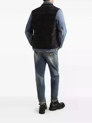 Dolce & Gabbana Faded Effect Logo Plaque Jeans