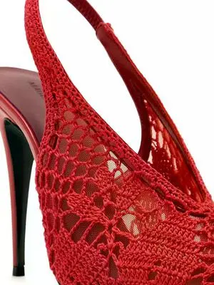 Magda Butrym 105mm Crochet-knit Slingback Pumps