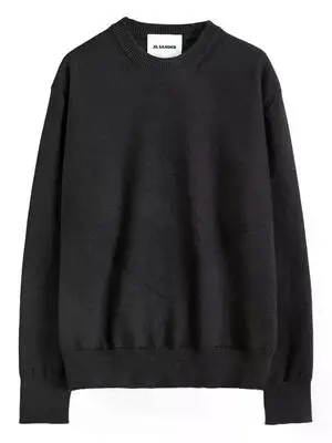 JIL SANDER Crew Neck Sweater - Black