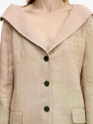 Our Legacy Dropped Shoulder Checked Blazer - Neutrals