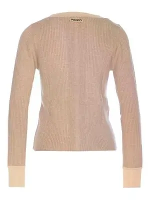 Pinko Ribbed V-neck Cardigan