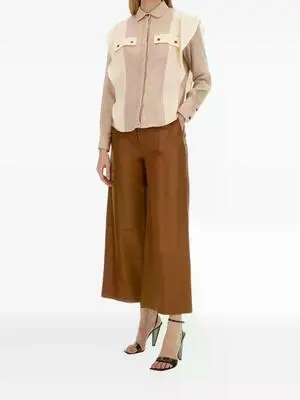 ALYSI Two-tone Cotton Shirt