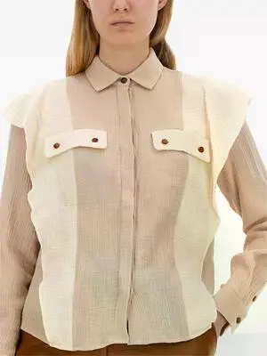 ALYSI Two-tone Cotton Shirt