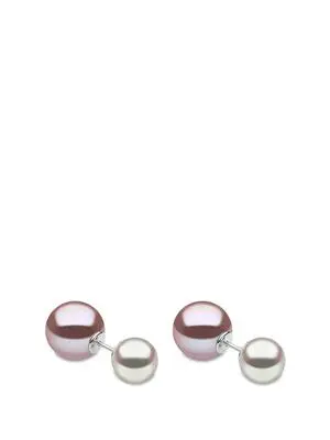 Yoko London 18k Gold South Sea & Freshwater Pearl Earrings - White