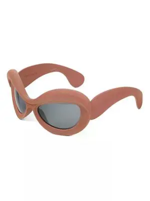 Camper Pulla Oval Frame Sunglasses - Red