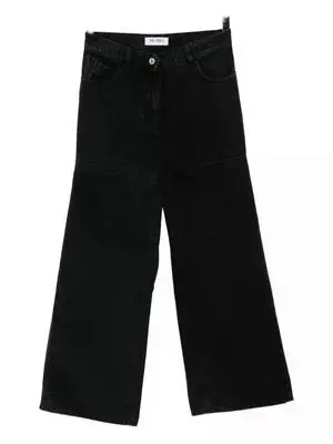 Attico Cut-out Wide-leg Jeans