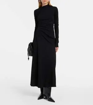 Sportmax Edile Wool And Cotton-blend Midi Dress