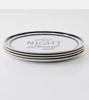 BITOSSI The Club Set Of 4 Pizza Plates