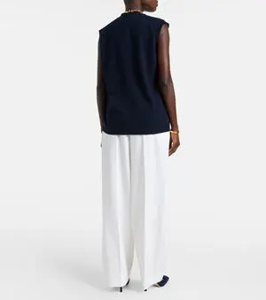 BLAZÉ MILANO Highland Wool And Cashmere Vest - Blue