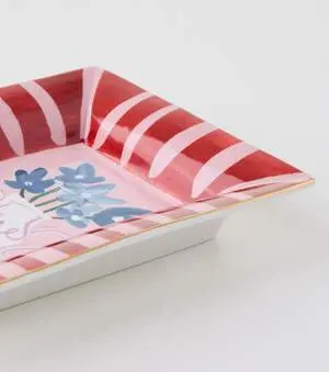 BITOSSI Fiori Azzurri Porcelain Decorative Tray