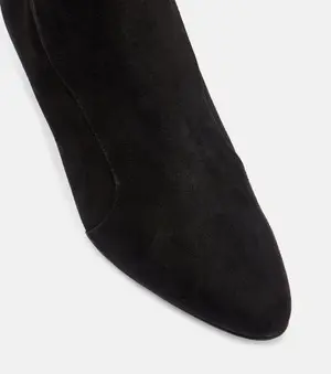 Manolo Blahnik Suede Pointed Toe Ankle Boots