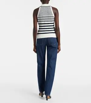 Veronica Beard Meera Striped Polo Top
