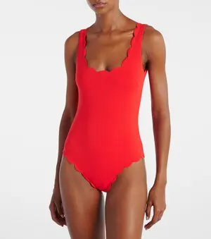 Marysia Scalloped One Piece Swimsuit - Red