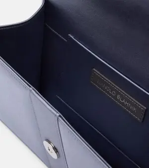Manolo Blahnik Capri Embellished Satin Clutch - Blue
