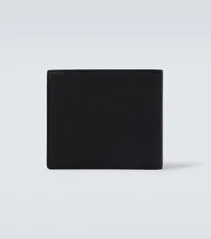 Saint Laurent Tiny Cassandre East/west Leather Wallet - Black