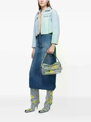 Acne Studios Floral-lined Denim Jacket