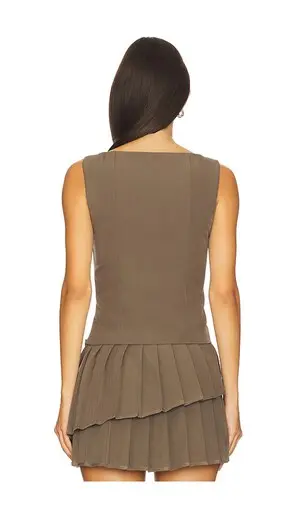 Superdown Marlowe V-neck Top - Grey
